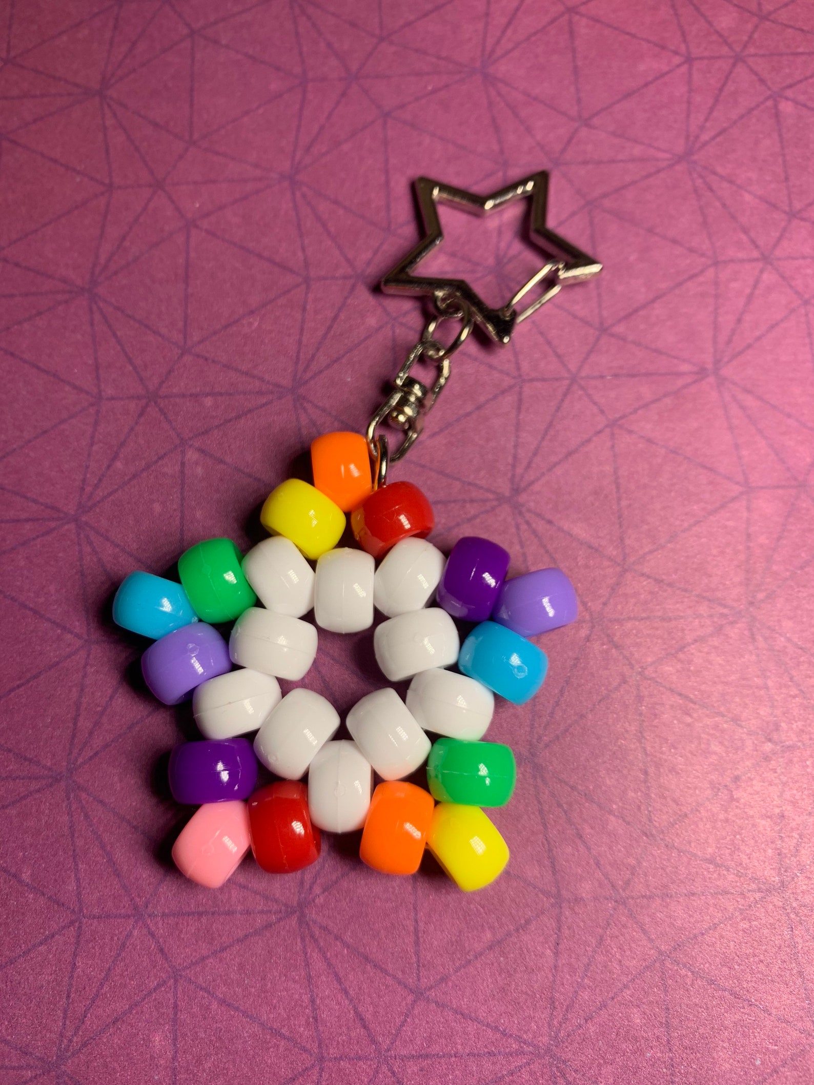 Kandi Star Keychain W/ Star Shaped Clip - Etsy