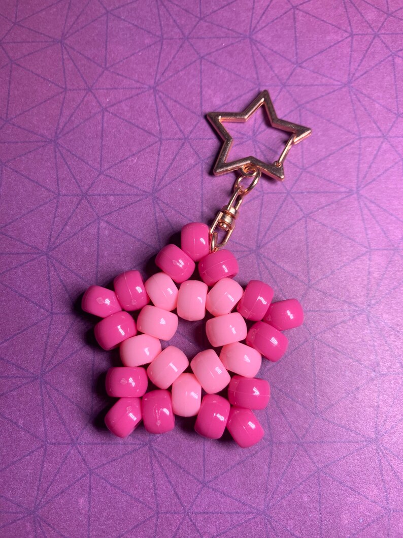 Kandi Star Keychain W/ Star Shaped Clip - Etsy