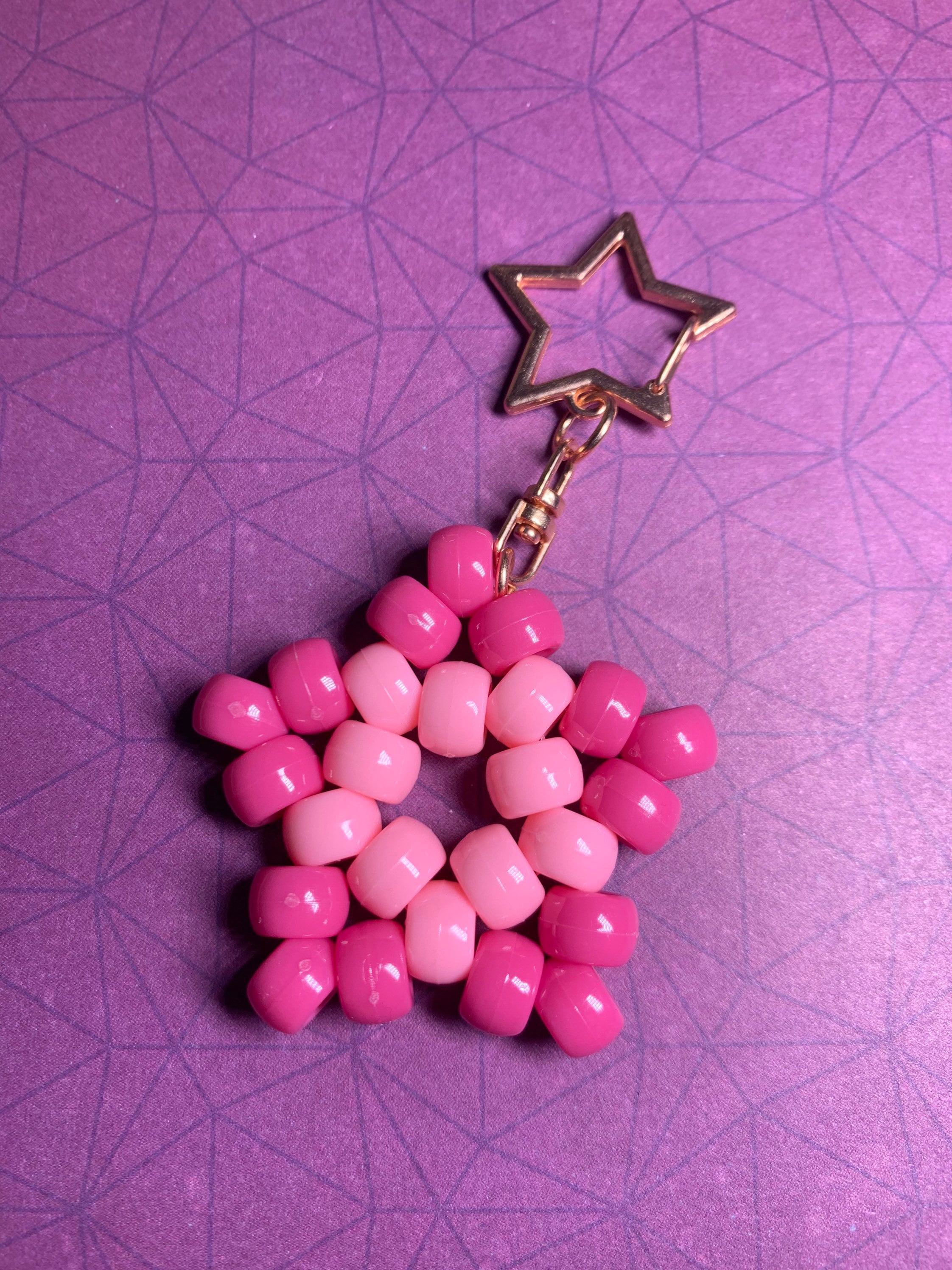 Kandi Star Keychain W/ Star Shaped Clip - Etsy