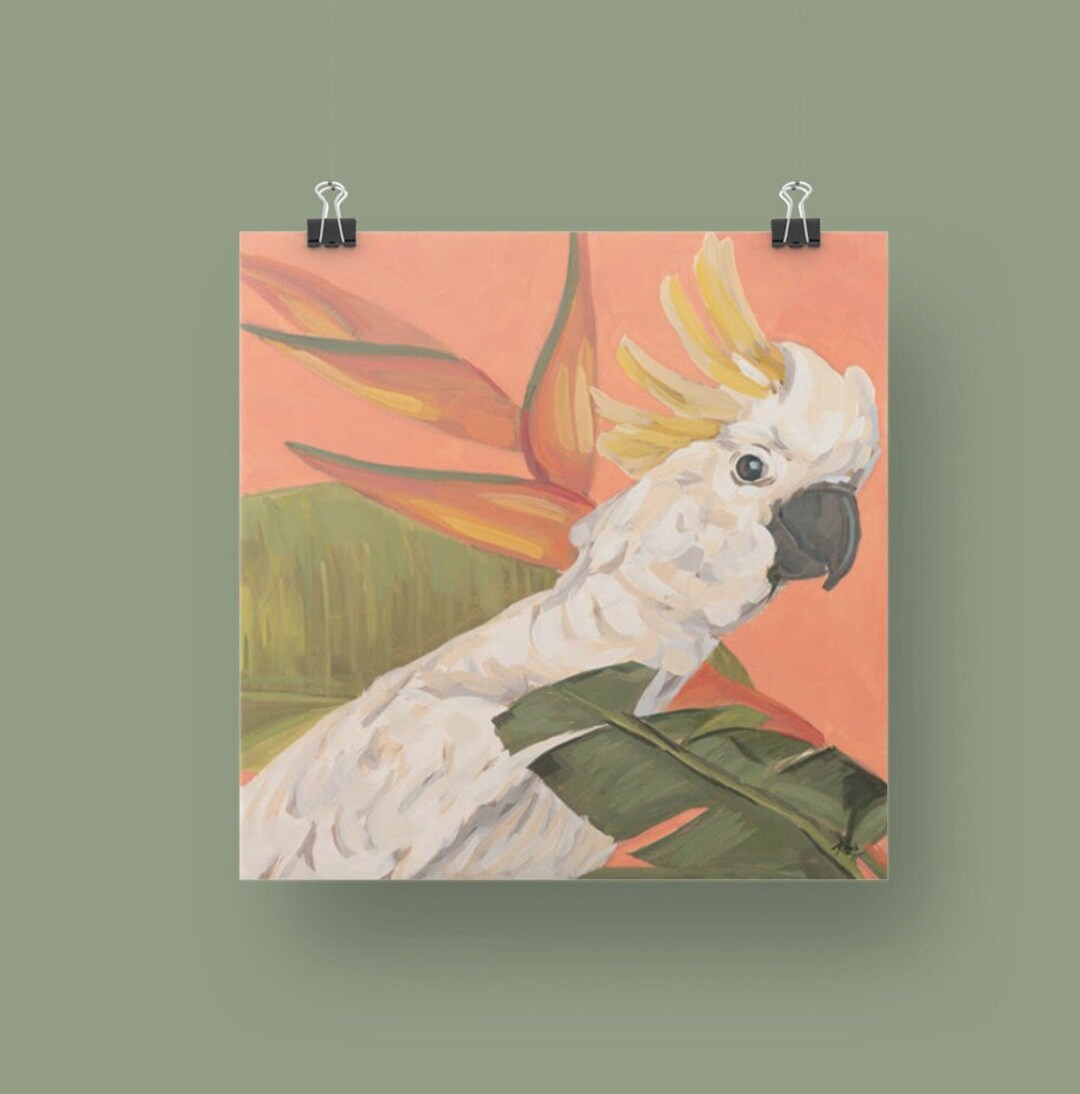 Art Card Mini Poster 20 X 20 Cm Cockatoo Image - Etsy