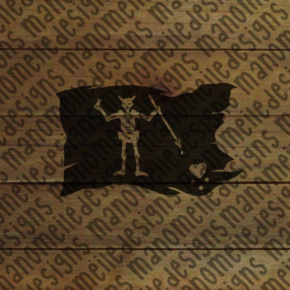 Blackbeard Flag Vinyl Decal | Etsy