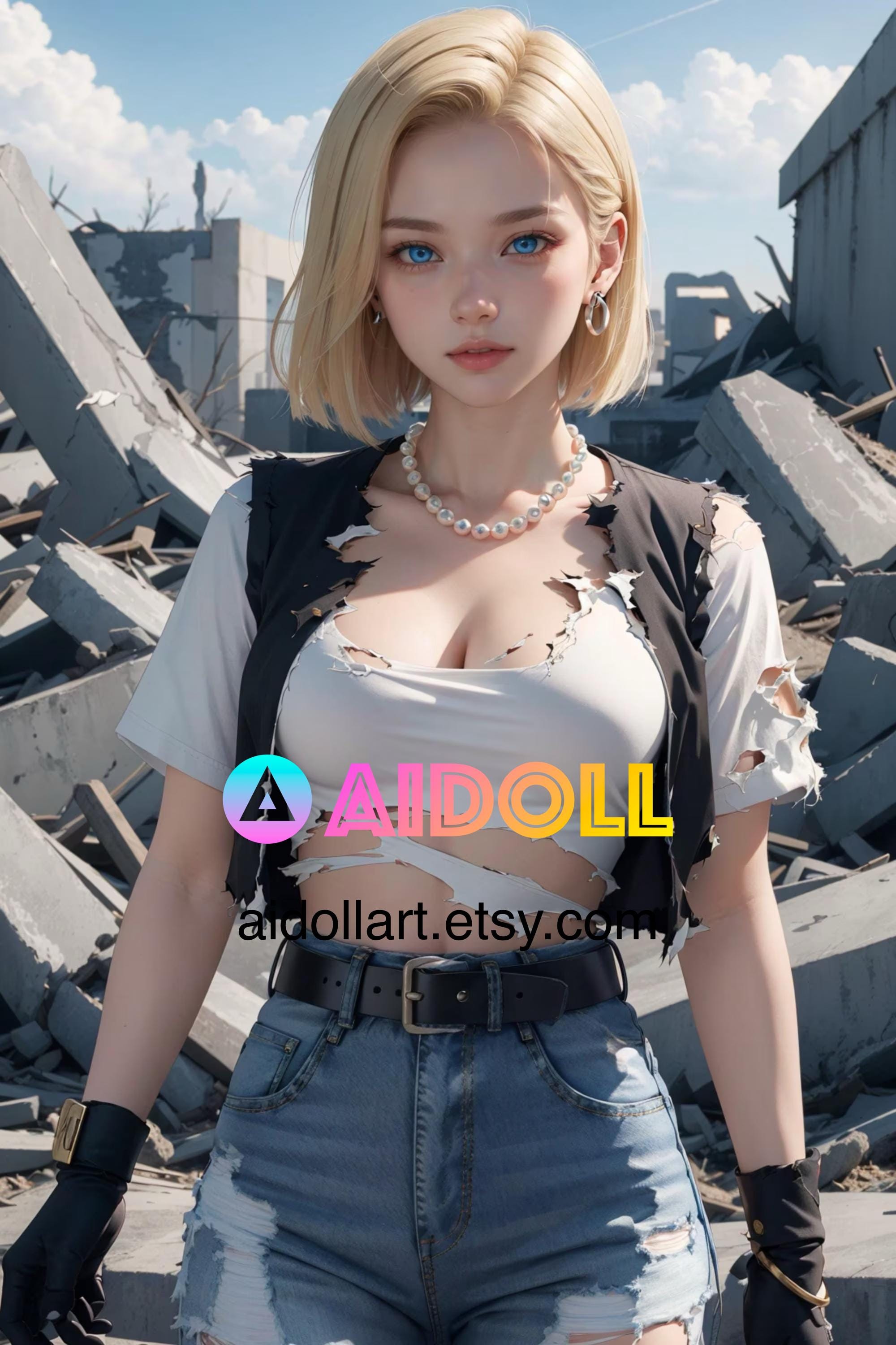 24p Images Android 18-dragon Ball/digital Download/printable Art/wallpaper/ai Girlfriend/ai ...