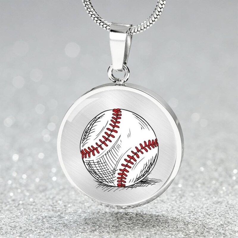Baseball Necklace - Etsy