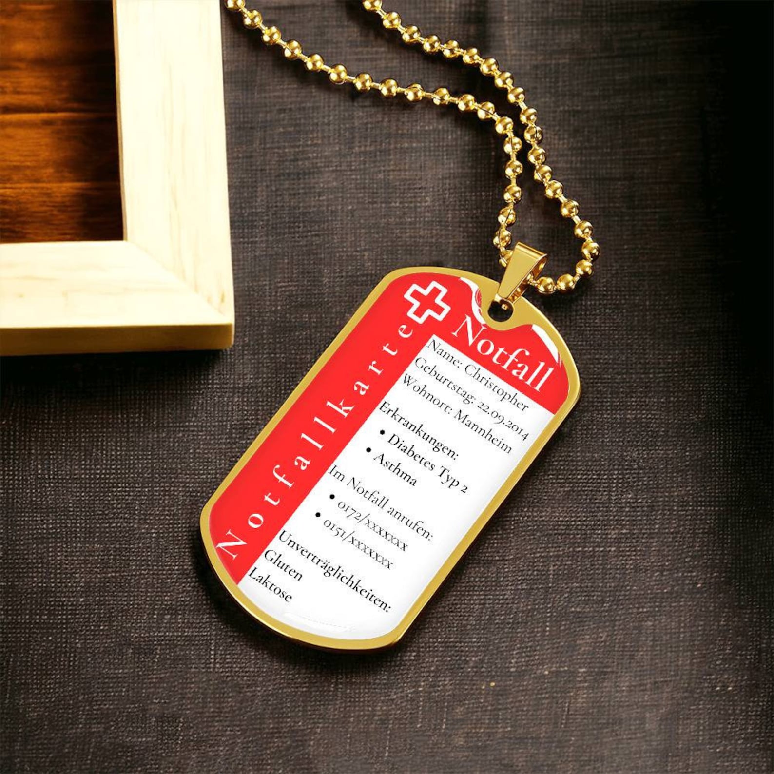 SOS Pendant Chain as an Emergency Pendant With Engraving for - Etsy Canada