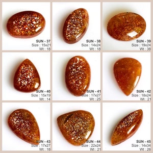 Natural Sunstone Cabochon, Loose Gemstone, Sparkle Sunstone Gemstone ...