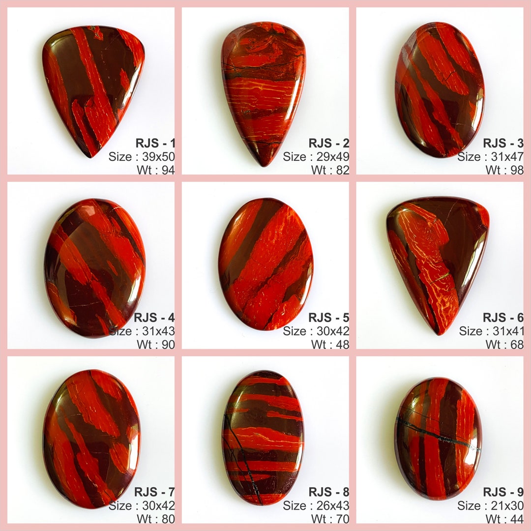 Aaahigh Quality Natural RED JASPER Gemstone, Red Jasper Cabochon, Loose ...