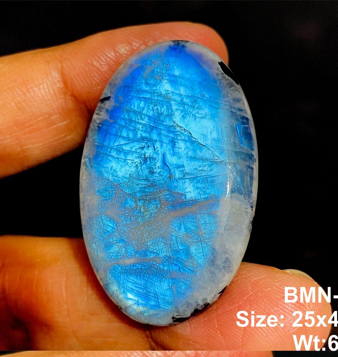 Natural Rainbow Moonstone Cabochon Lot, Mixed Shape & Size Gemstones ...