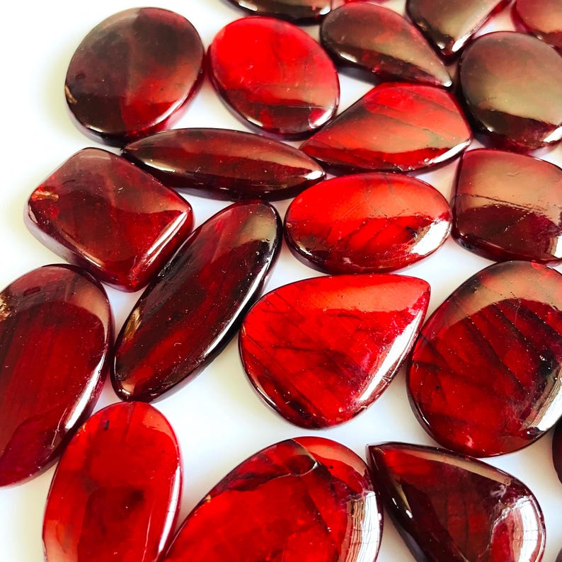 Red Labradorite Gemstone Cabochon for Making Jewelry - Etsy