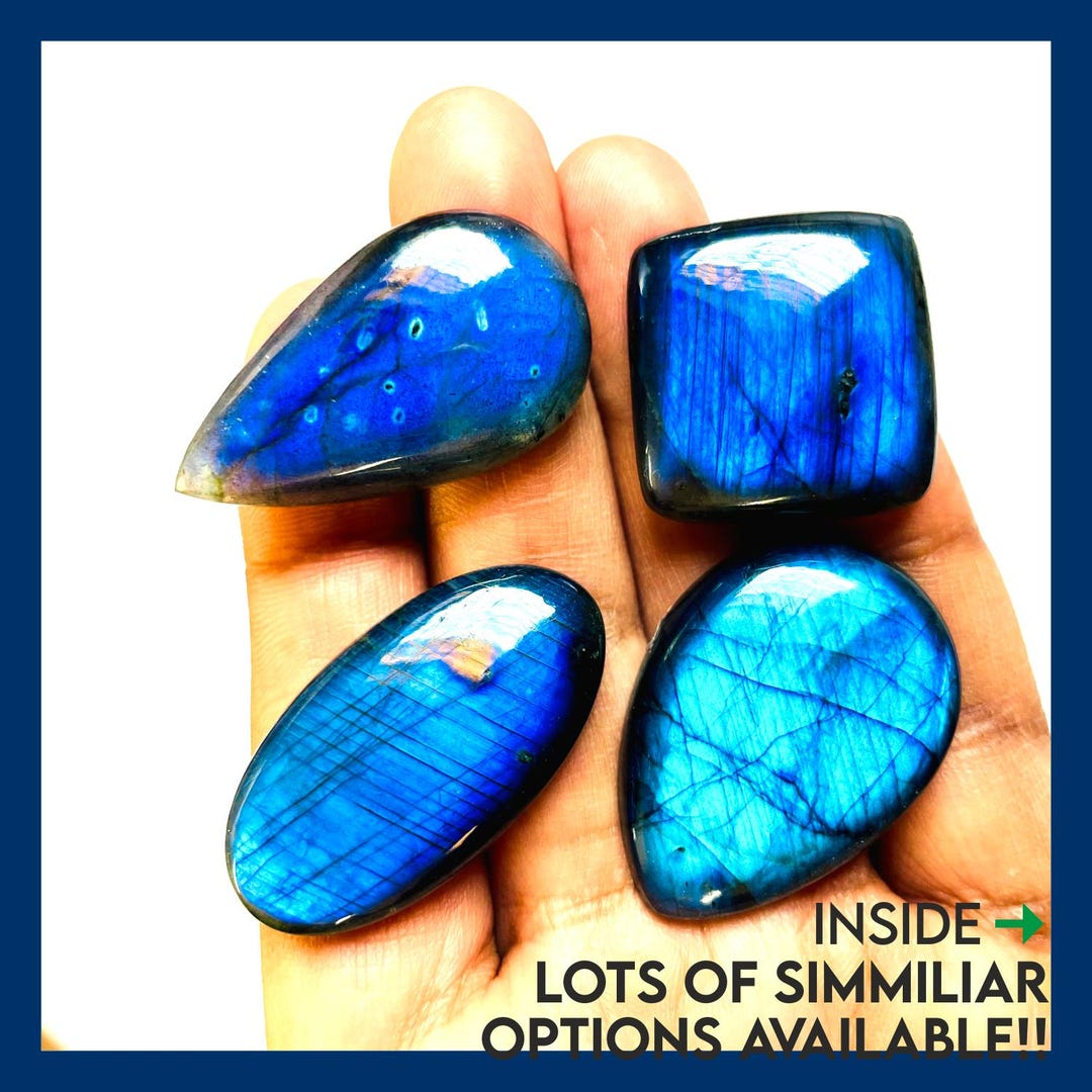 Blue Labradorite Cabochons Gemstone for Making Jewelry and Labradorite ...