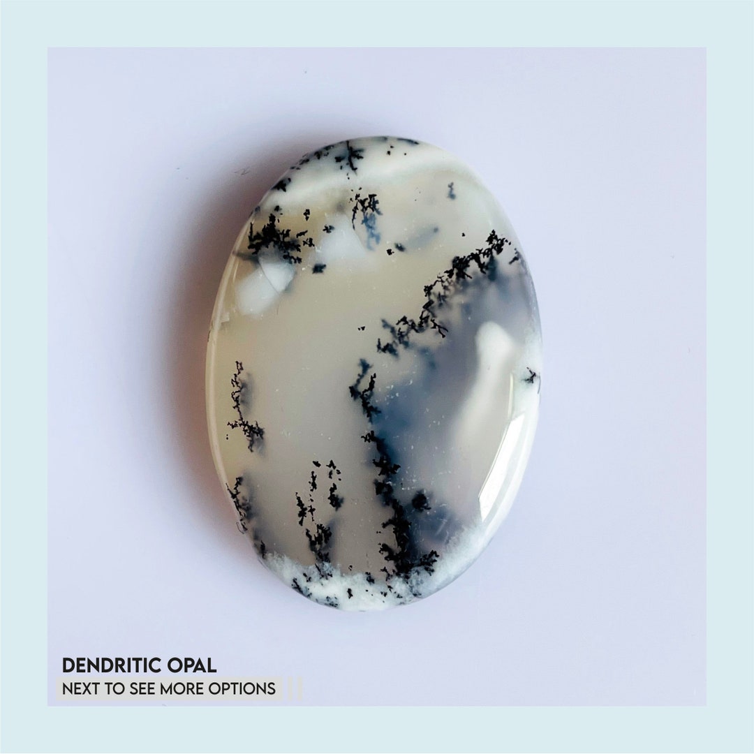 Natural Dendritic Opal Cabochon Loose Gemstone, Beautiful Dendritic ...