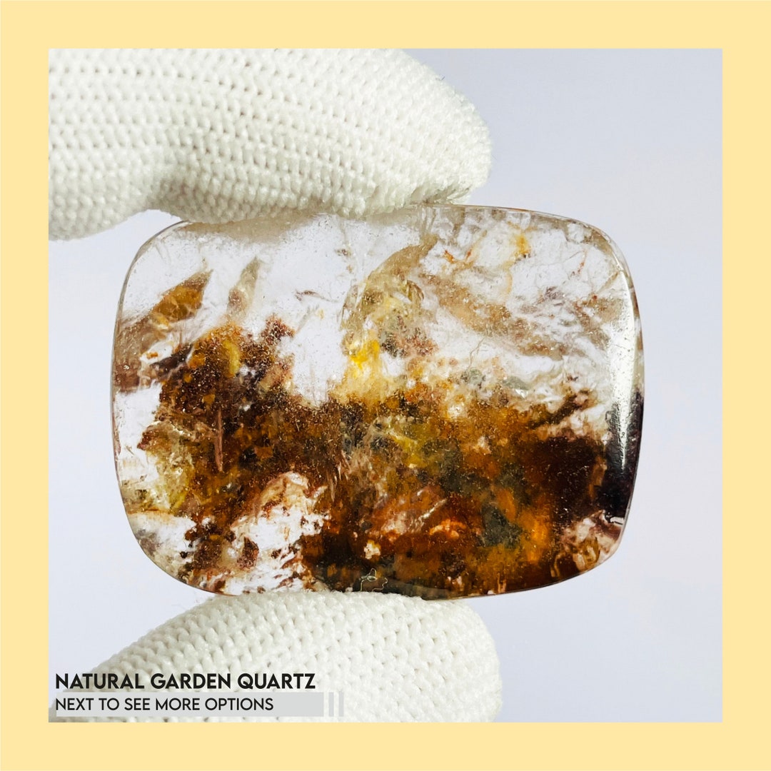 Natural Garden Quartz Cabochon Loose Gemstone for Jewelry Making 100% ...