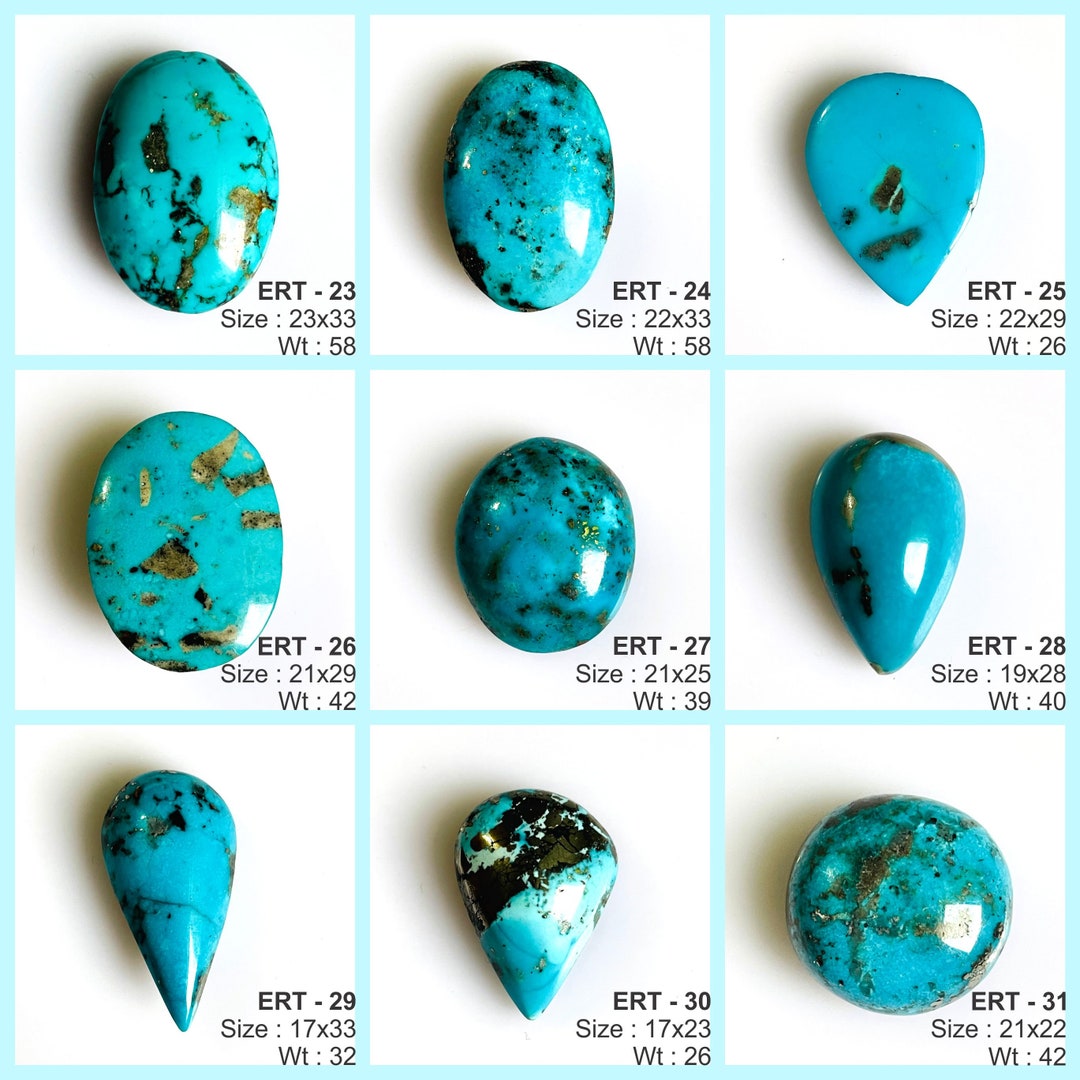 Natural Persian Turquoise Gemstone Cabochons for Making Jewelry ...
