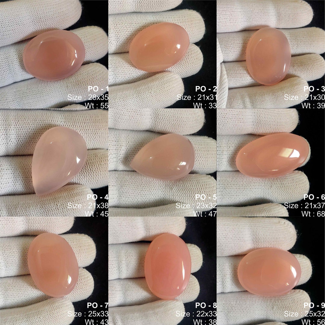 Rose Chalcedony, Mix Shape, Best Quality, Calibrated Stone, Pink Chalcy ...