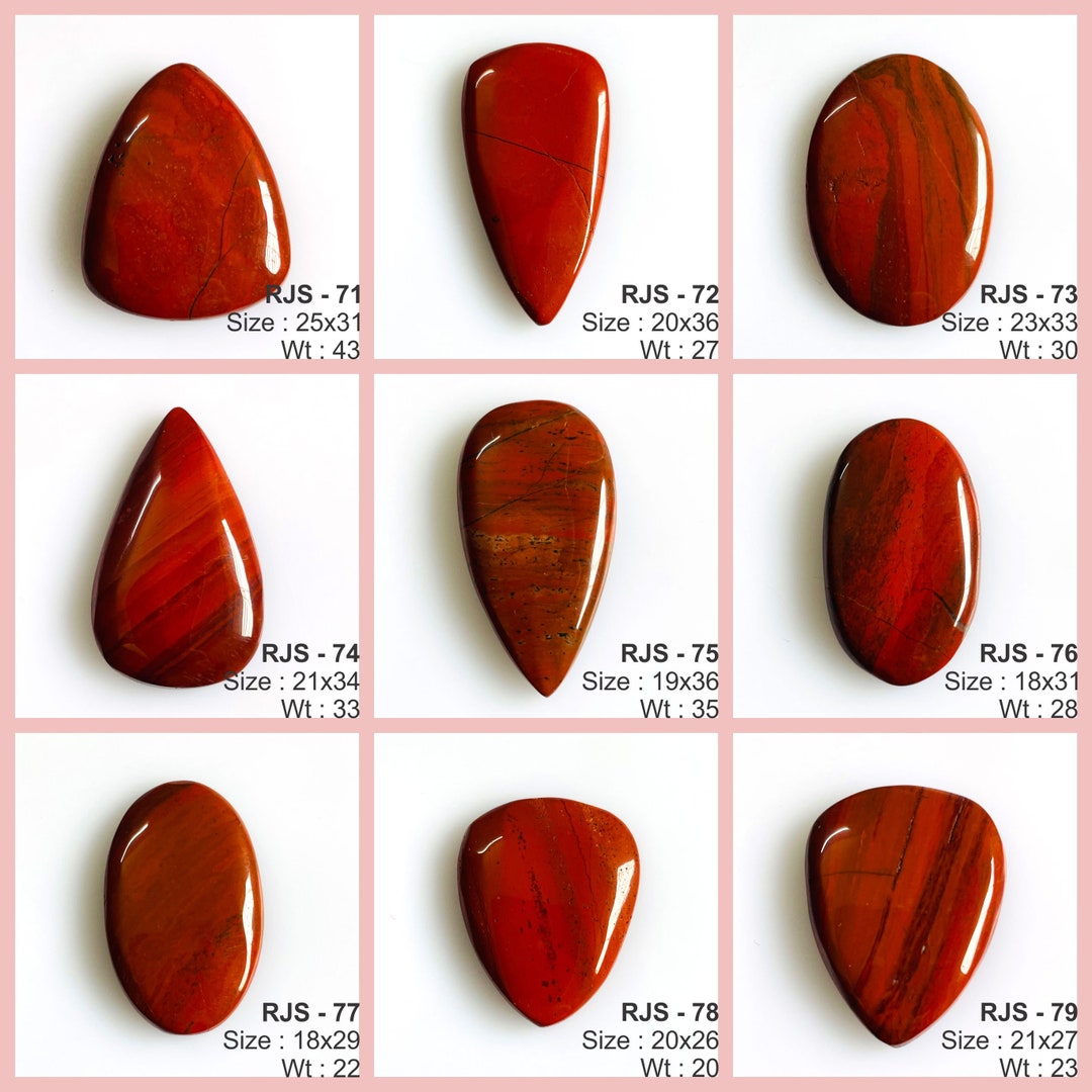 Aaahigh Quality Natural RED JASPER Gemstone, Red Jasper Cabochon, Loose ...