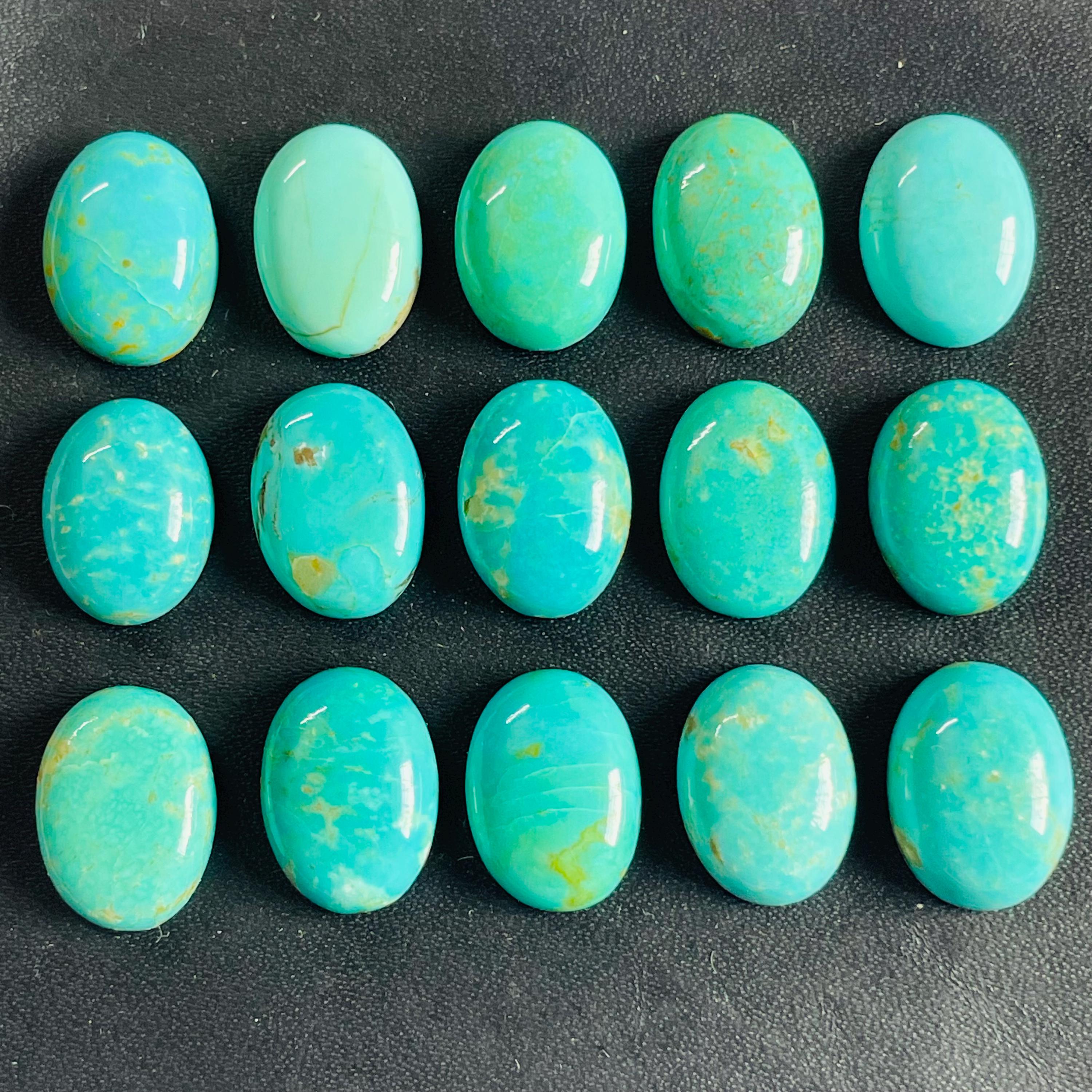Arizona Turquoise Oval Cabochons I Genuine Turquoise Gemstones Pair for ...