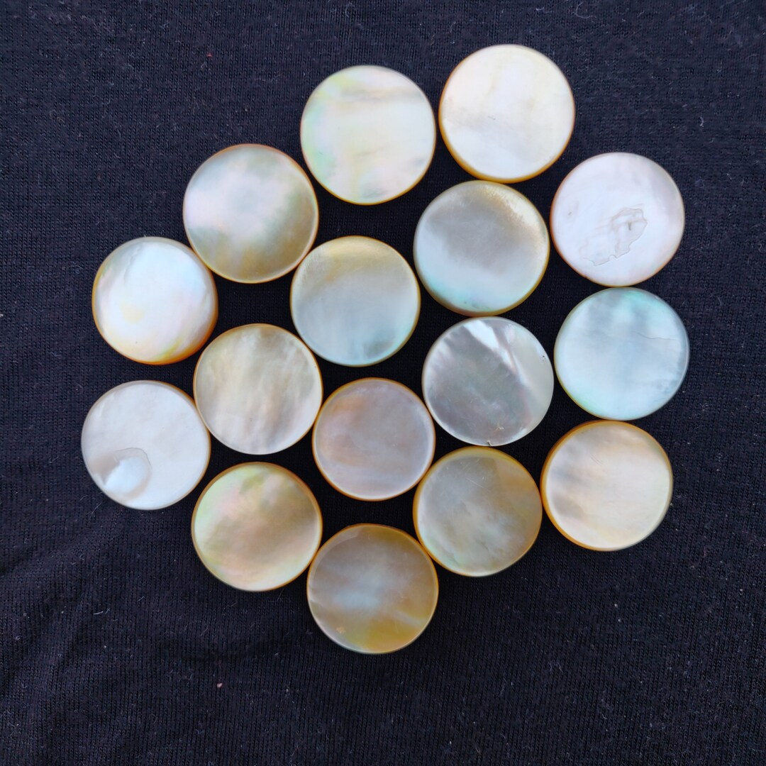Natural Mother of Pearl Shell Cabochons: Round Gemstone Jewelry Making ...