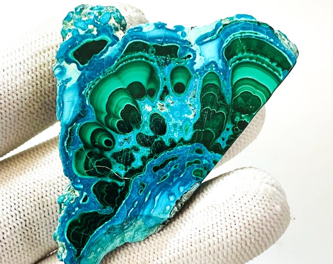 Rare Chrysocolla Malachite Slab: Natural Azurite Gemstone Preform - Etsy