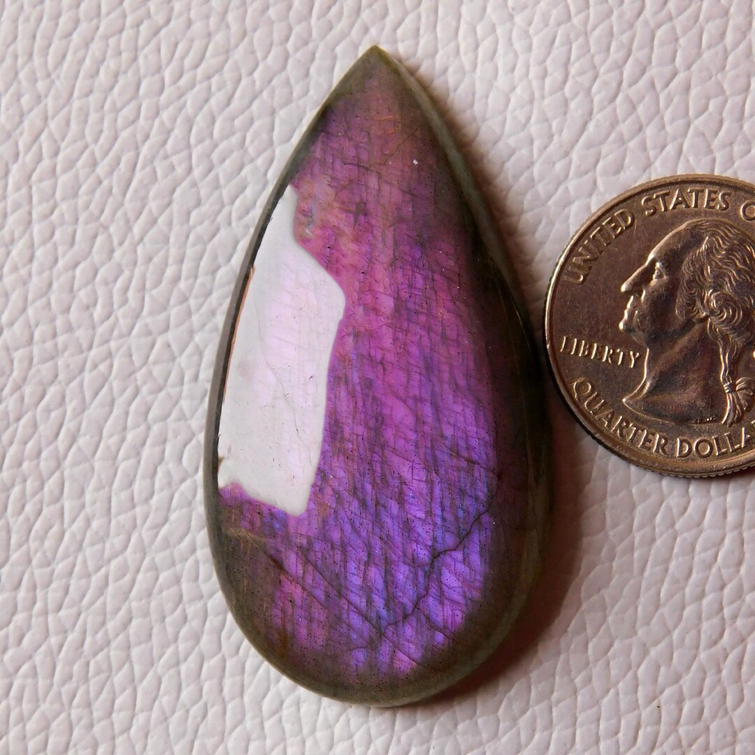 Natural Purple Flashy Labradorite Gemstone Cabochon Best for Making ...