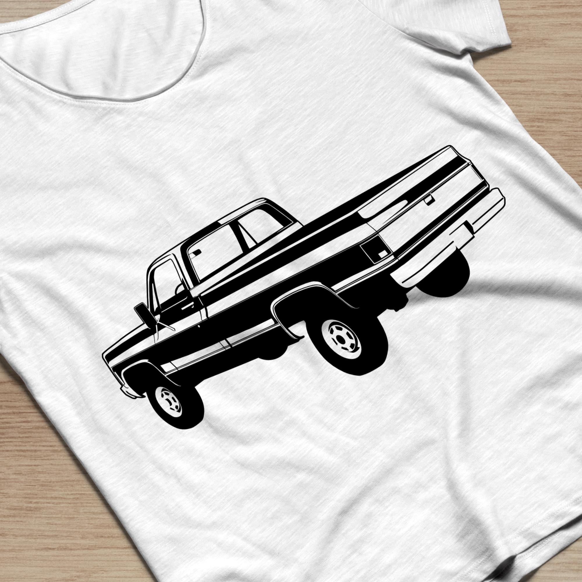 1970s Square Body 4X4 Pickup Truck Vector Art (digital Download) - Etsy