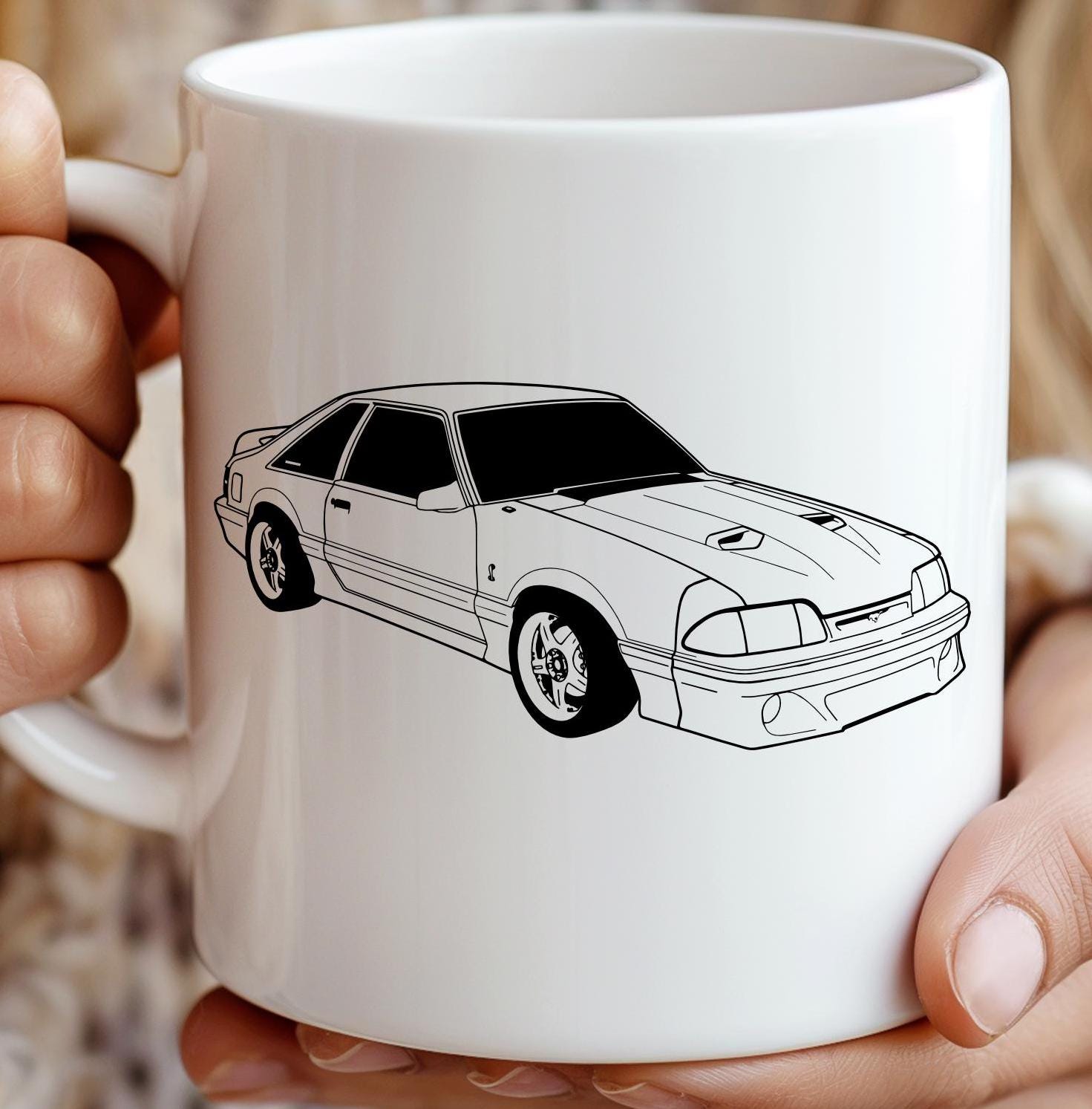 1980s Foxbody Ford Mustang SVG | Classic Muscle Car Vector Art | DXF ...