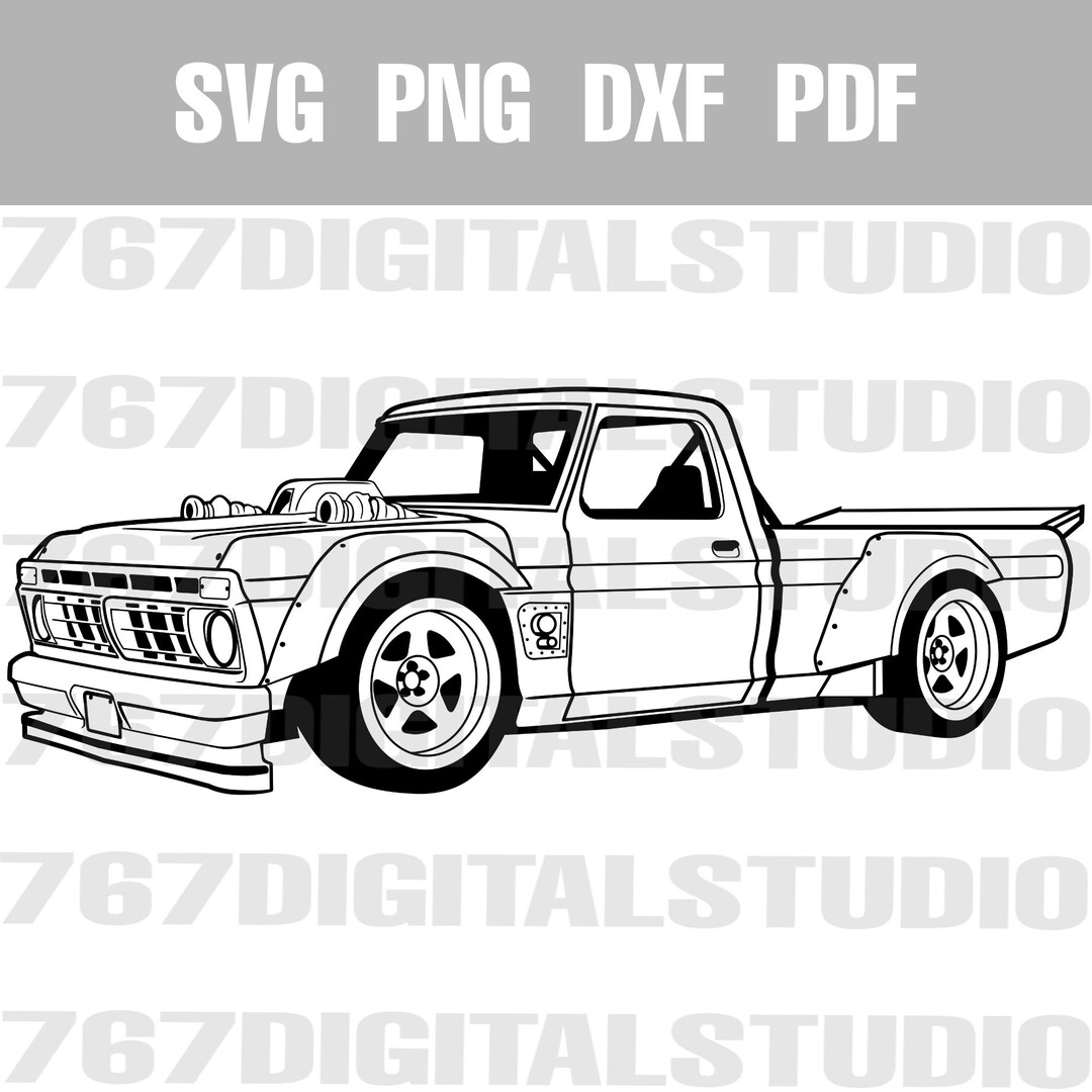 F150 Drift Car Svg, Dxf, Png, Pdf Vector Files for Crafters ...