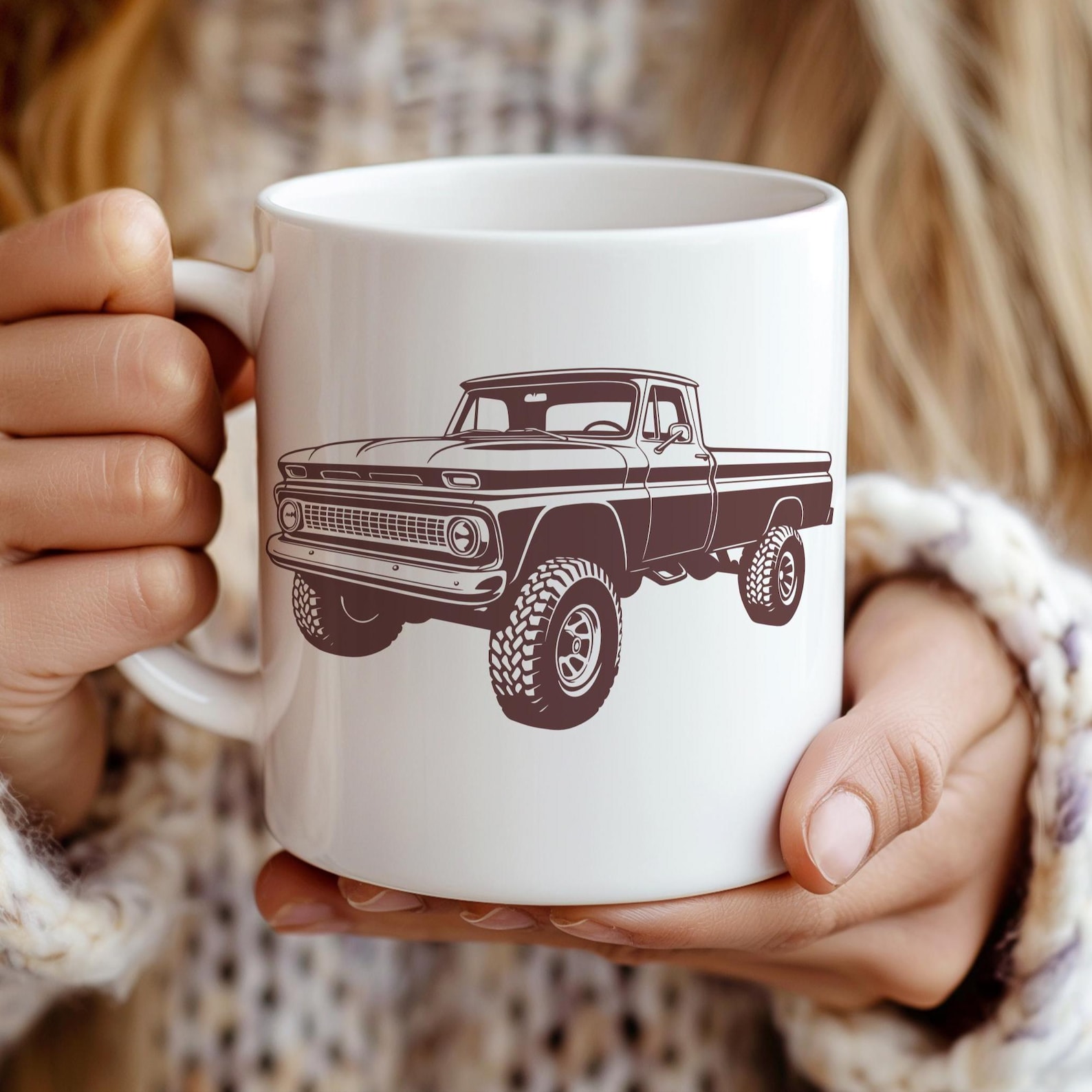 63 Chevy Lifted 4x4 Truck SVG Dxf Png Pdf Illustration - Clip Art ...