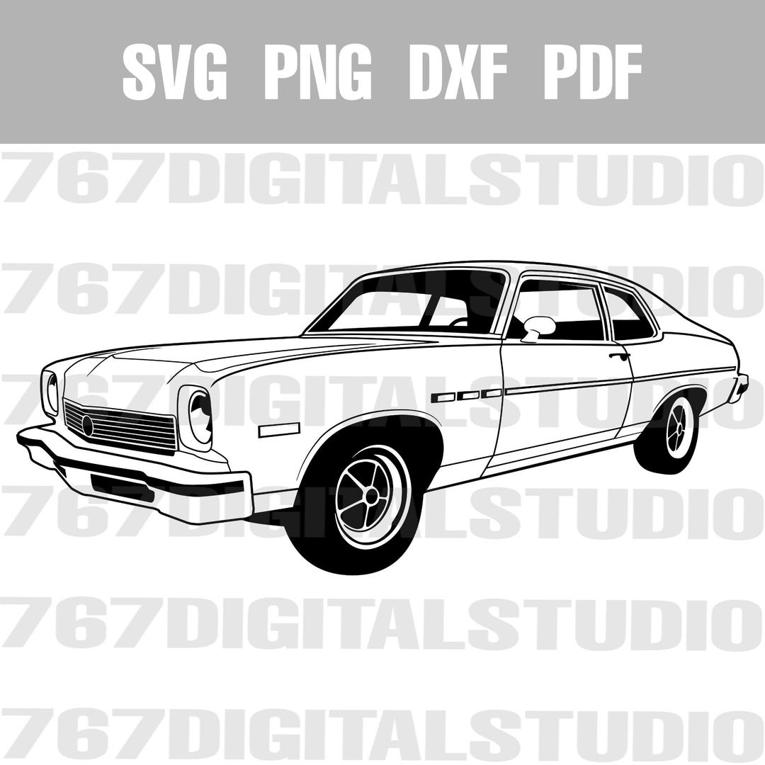 1973 Buick Apollo SVG: Classic Muscle Car Vector Cut File (digital ...