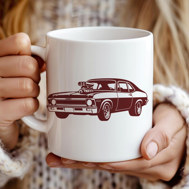 Supercharged Chevy Nova SVG | Muscle Car Vector Clipart Cut File PNG ...