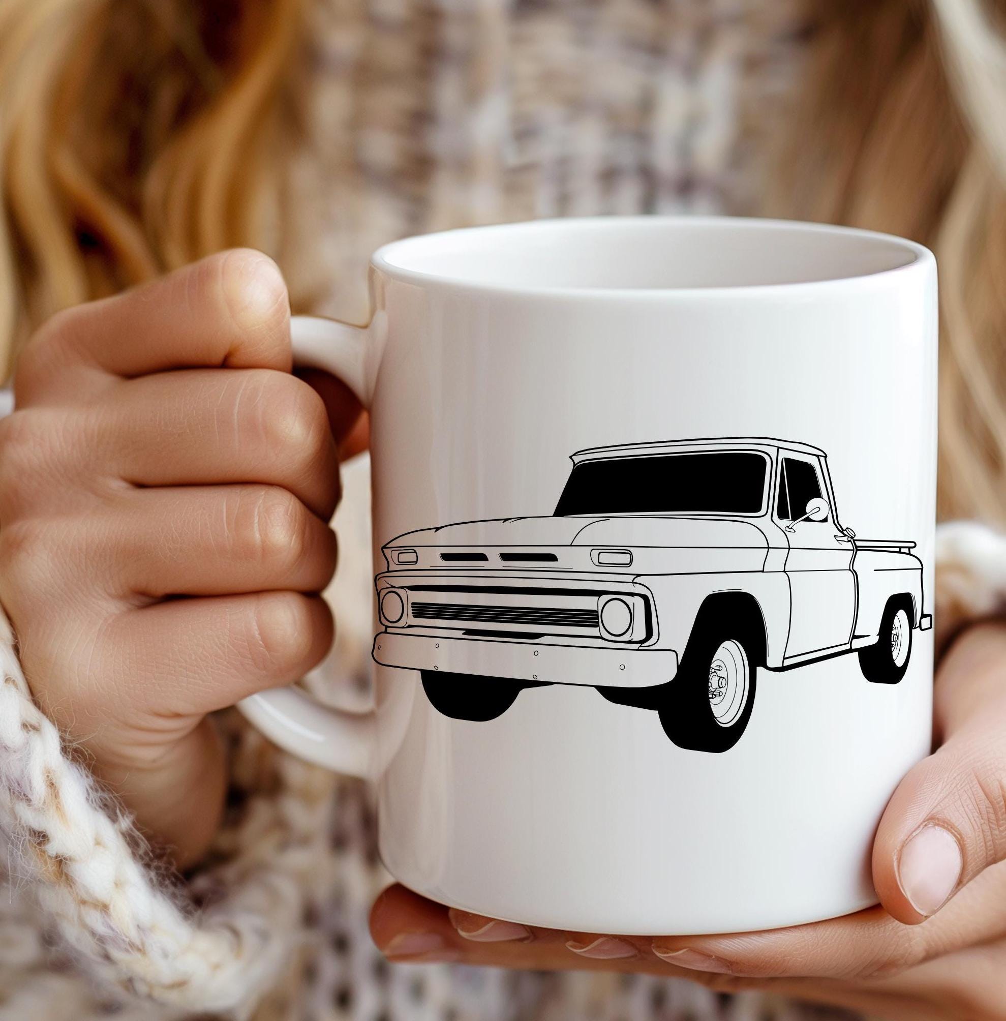 1964-66 Chevy C10 Stepside SVG: Classic Pickup Truck Vector (digital ...