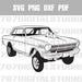 Chevy Nova Gasser Drag Car SVG Png Dxf Pdf Automotive Vector Files Clip ...