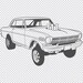 Chevy Nova Gasser Drag Car SVG Png Dxf Pdf Automotive Vector Files Clip ...