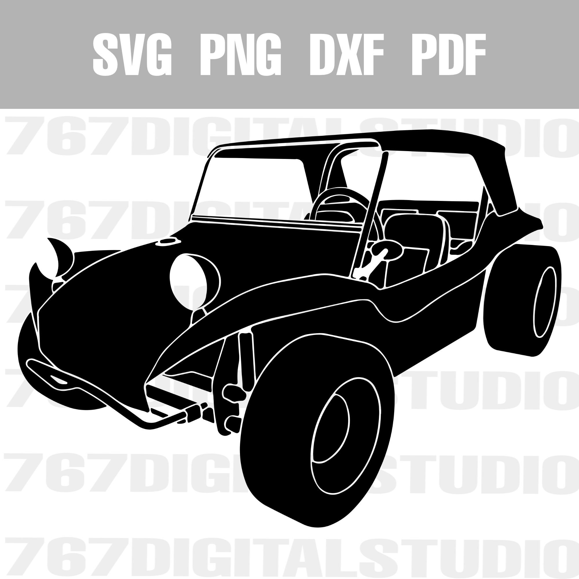 Meyers Manx Dune Buggy Vector Illustration Svg Dxf Png Pdf Classic Car ...