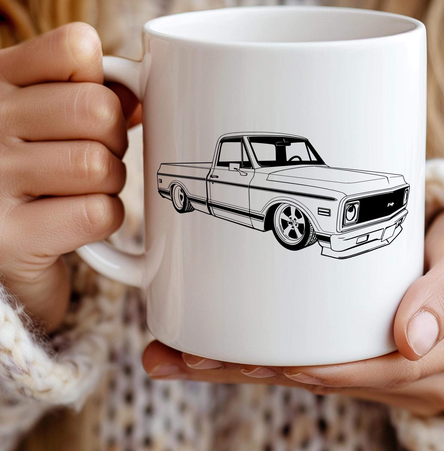 1972 Chevy Truck SVG | Classic C10 Pickup Clip Art | DXF PNG Pdf Vector ...