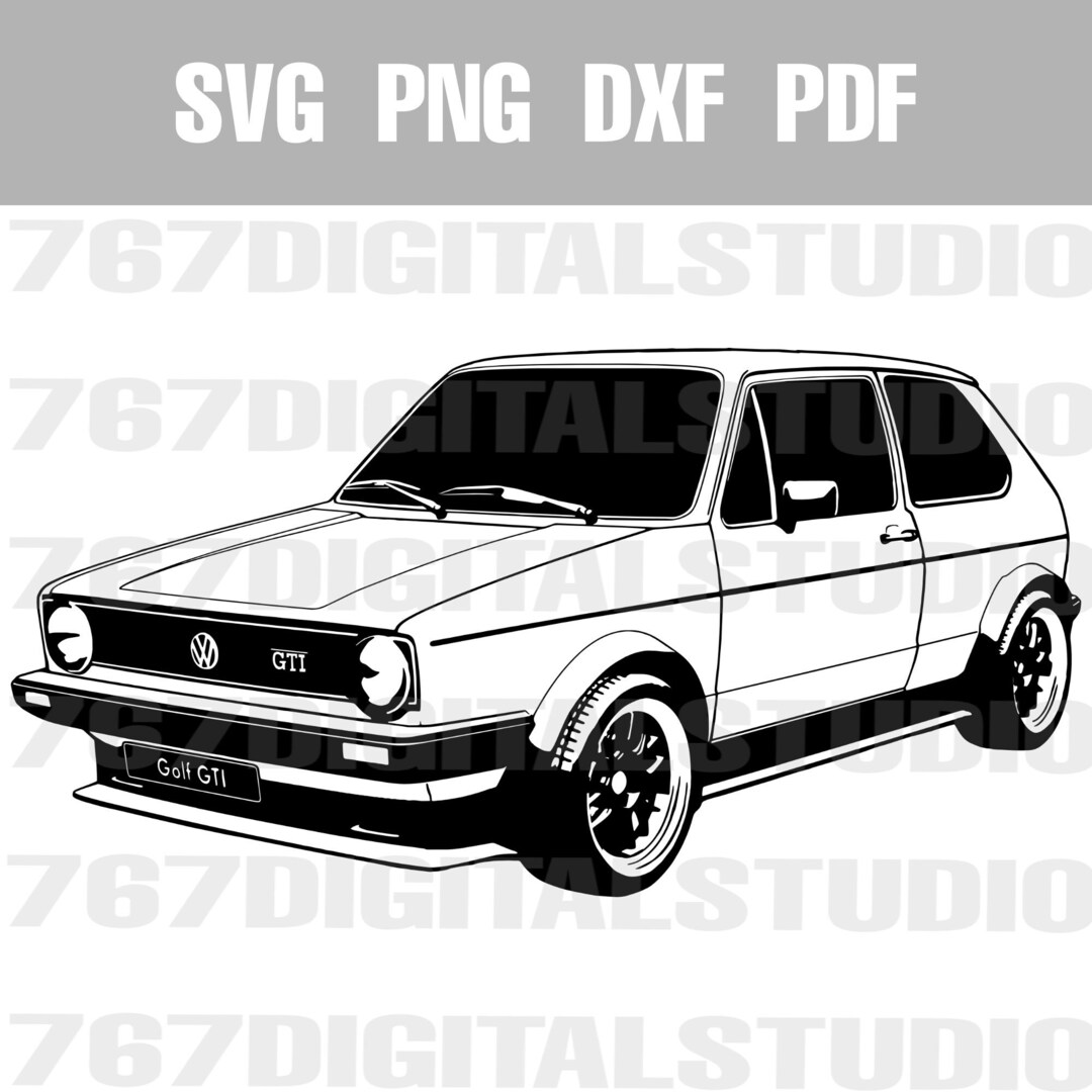 1980s Classic German Hot Hatch Vector Art Illustration Svg Dxf Png Pdf ...
