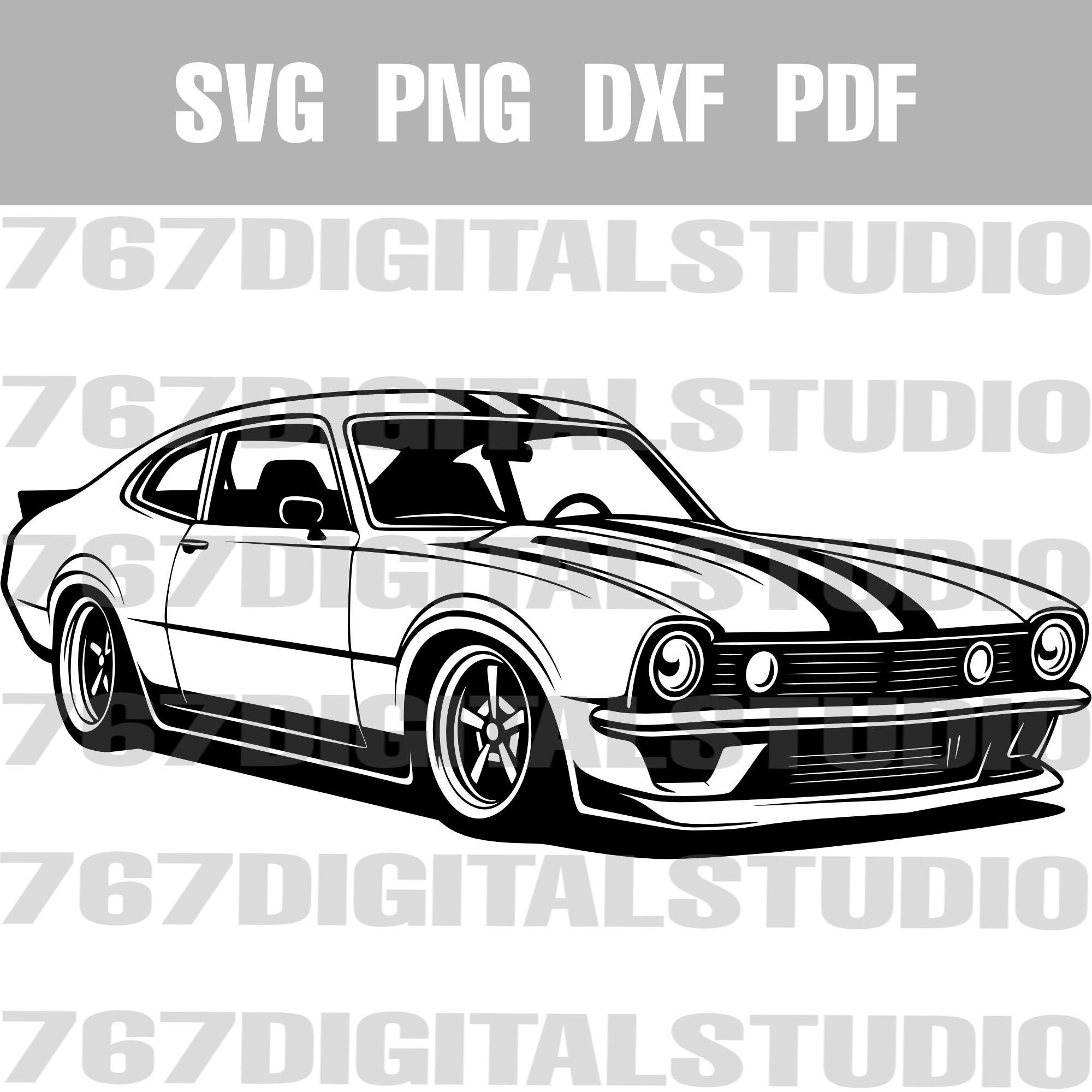 1972 Ford Maverick SVG Png Dxf Pdf Automotive Vector Files Clip Art ...