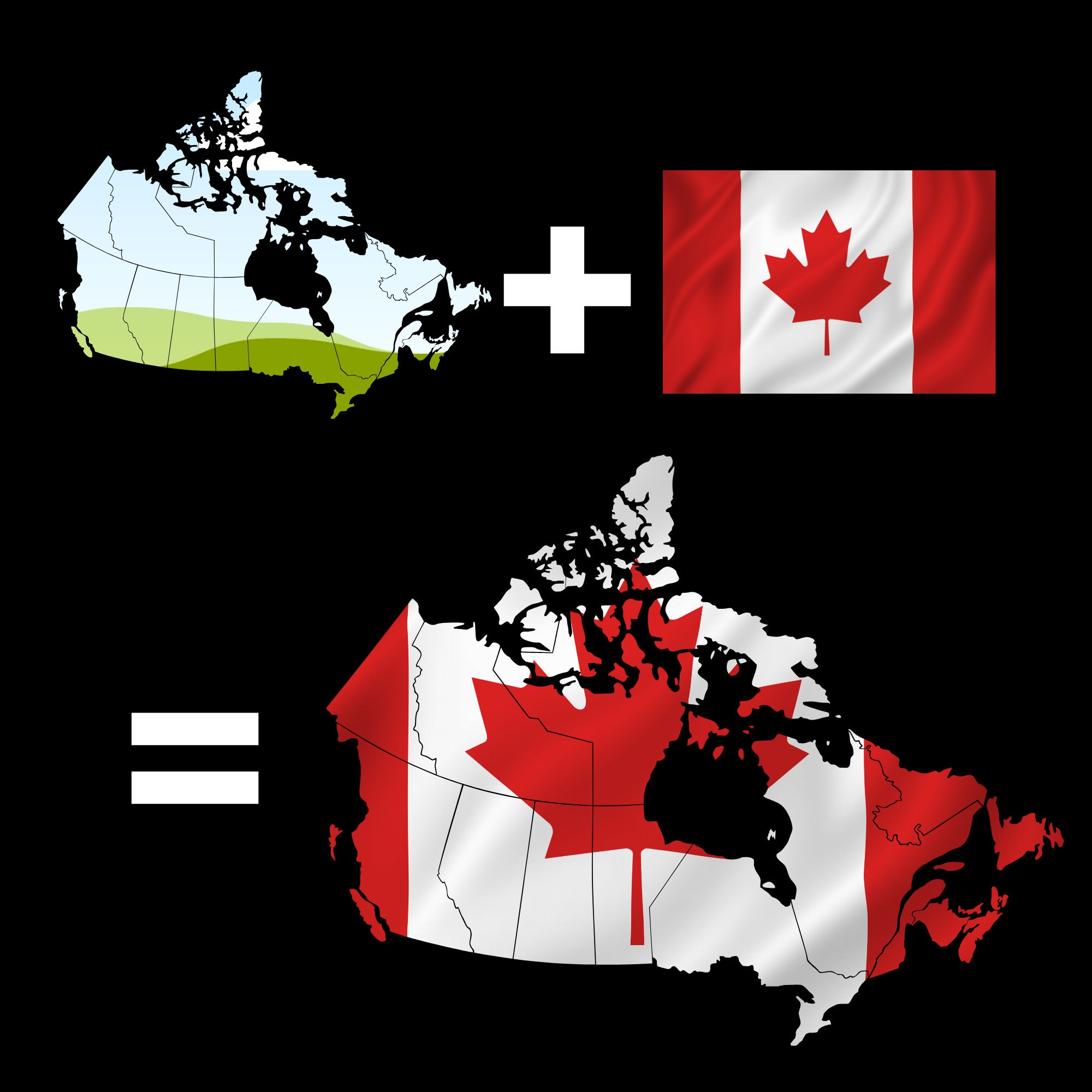 Editable Canada Map Canva Template | All Provinces Territories Outline ...