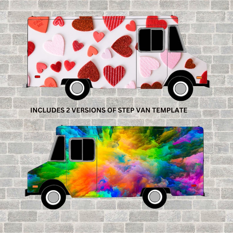 Delivery Van Canva Frame Template - Drag and Drop - Etsy