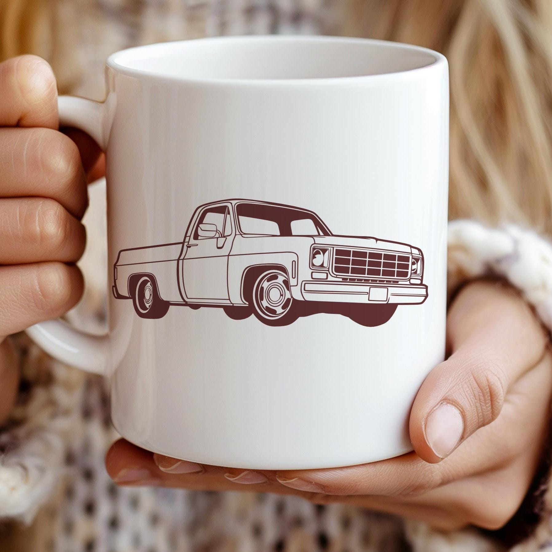 1970s Square Body SVG | Vintage Lowered Pickup Vector | Dxf Png Pdf Cut ...