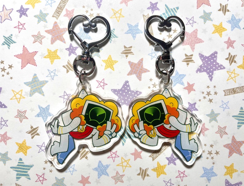 Neon J and DJSS Double-sided Keychains - Etsy
