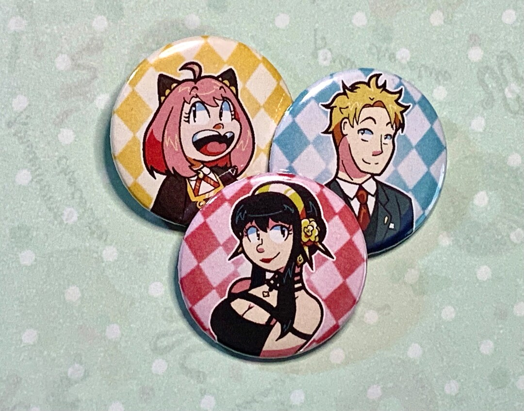 Spy Anime Fanmade Buttons - Etsy