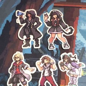 Neo the World Ends With You Pixel Art Stickers | Premium Matte Vinyl ...