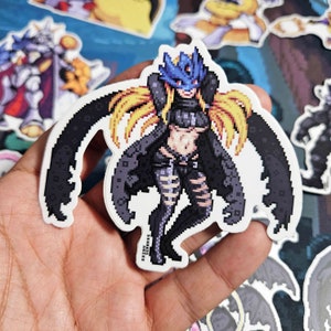 Digimon Pixel Art Stickers Premium Matte Vinyl Mastimon Angewomon ...