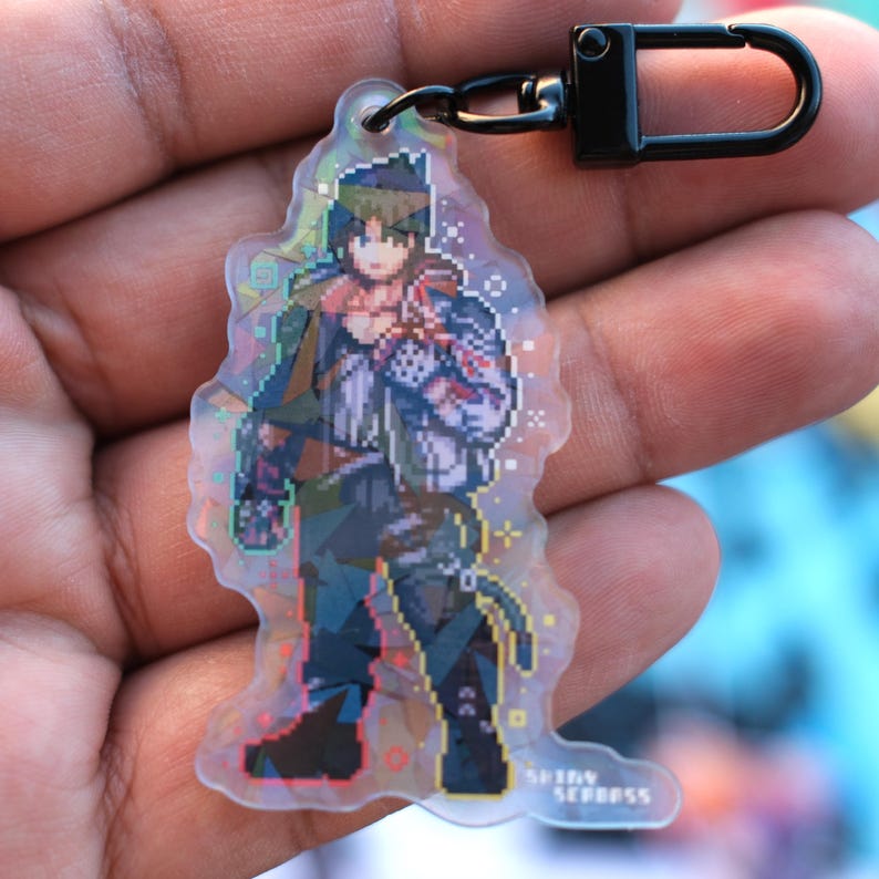 Tekken 8 Pixel Art Acrylic Charms Kazuya Mishima Jin Kazama Dragunov ...