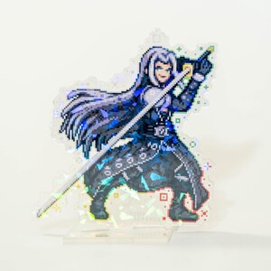 Final Fantasy VII Remake Pixel Art Acrylic Standees| Cloud Strife ...