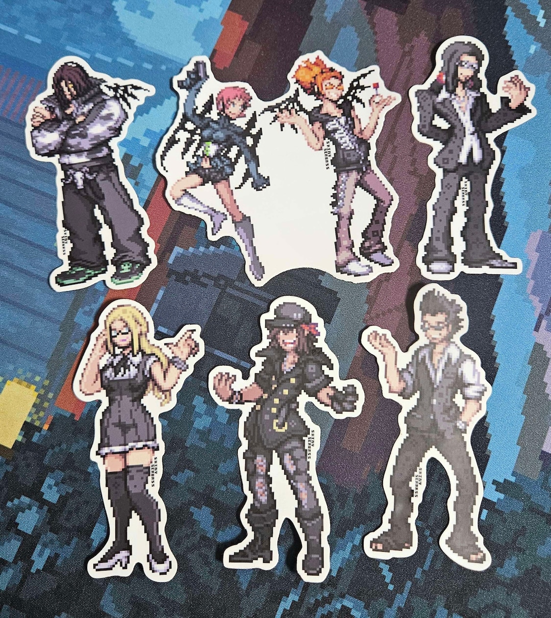 The World Ends With You Pixel Art Stickers Matte Vinyl | Mr H Sho ...