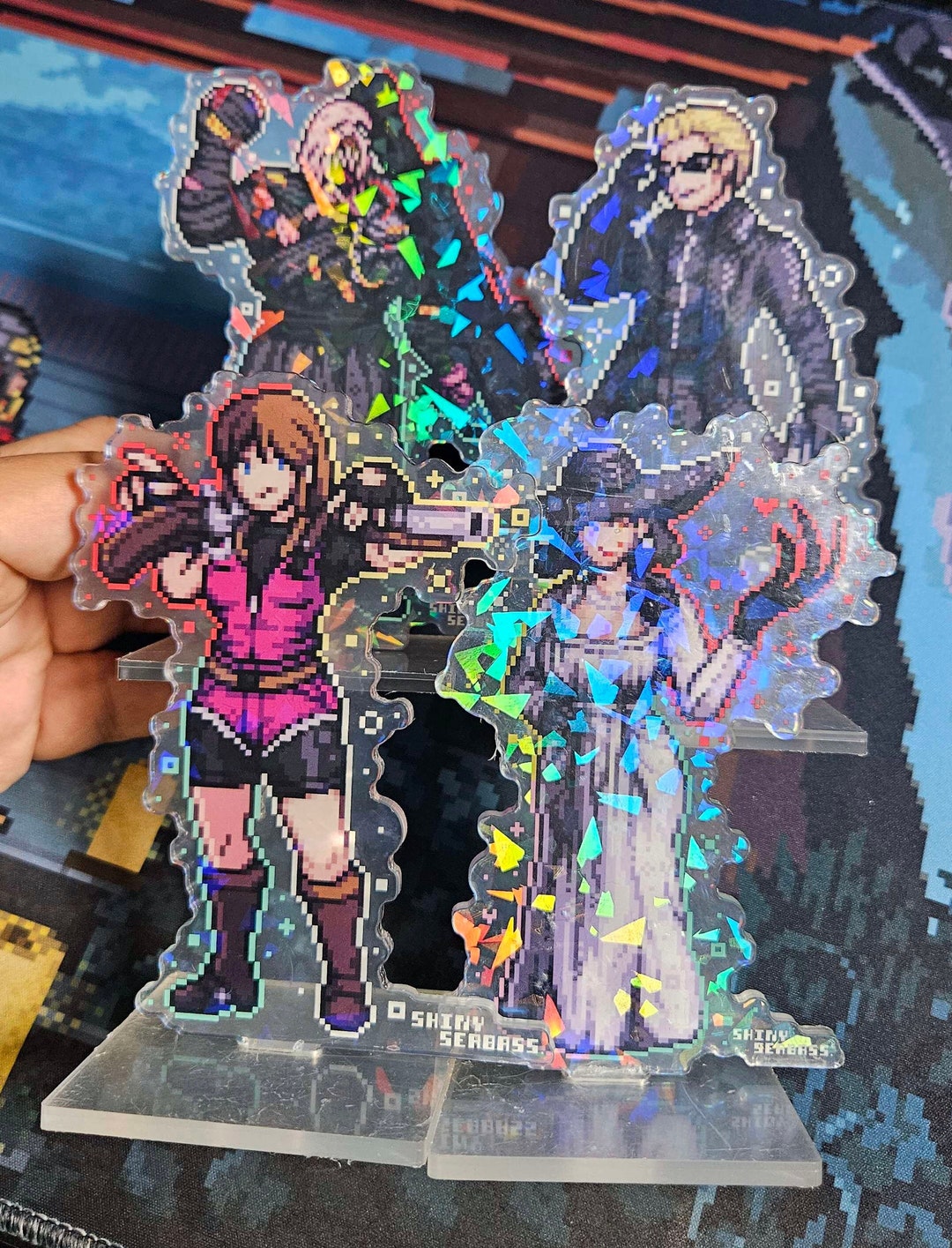 Resident Evil Acrylic Standee Pixel Art | Double Sided Cracked ...