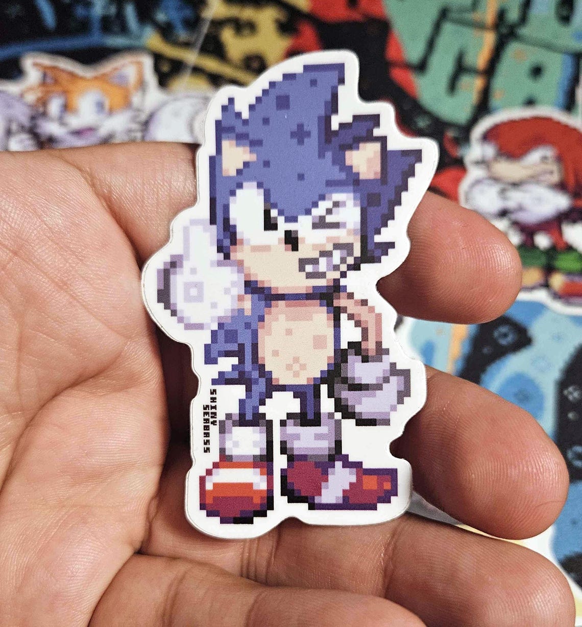 Sonic the Hedgehog Knuckles Echidna Miles Tails Prower Shadow Pixel Art ...
