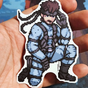 Solid Snake Metal Gear Solid Pixel Art Stickers Premium - Etsy