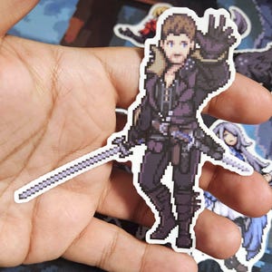 Final Fantasy 16 Pixel Art Stickers | Clive Rosfield Jill Warrick ...