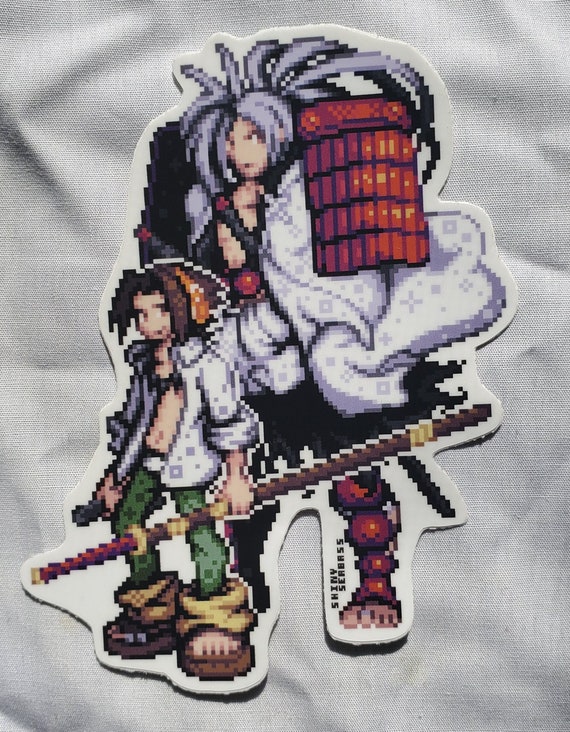 Yoh Pixel Art Sticker Premium Matte Vinyl Stickers Shaman - Etsy